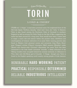 Torin | Name Art Print – Name Stories