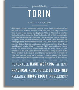 Torin | Name Art Print – Name Stories