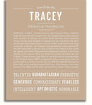Tracey | Name Art Print – Name Stories