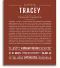 Tracey | Name Art Print – Name Stories