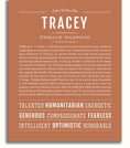 Tracey | Name Art Print - Personalized Custom Gifts – Name Stories