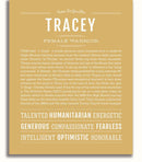 Tracey | Name Art Print – Name Stories