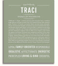 Traci | Name Art Print – Name Stories
