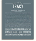 Tracy (female) | Name Art Print – Name Stories