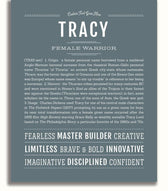 Tracy (female) | Name Art Print – Name Stories