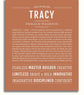 Tracy (female) | Name Art Print – Name Stories