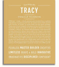 Tracy (female) | Name Art Print – Name Stories
