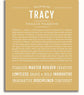 Tracy (female) | Name Art Print – Name Stories