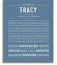 Tracy Personalized Name Meaning Art Prints – Name Stories