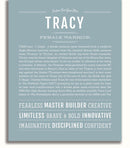 Tracy (female) | Name Art Print – Name Stories