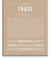 Trase Personalized Name Meaning Art Prints – Name Stories