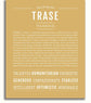 Trase Personalized Name Meaning Art Prints – Name Stories