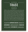 Trase Personalized Name Meaning Art Prints – Name Stories