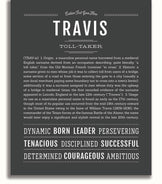 Travis | Name Art Print – Name Stories
