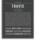 Travis Personalized Name Meaning Art Prints – Name Stories