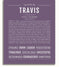 Travis Personalized Name Meaning Art Prints – Name Stories