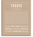 Travis | Name Art Print – Name Stories