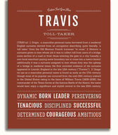 Travis | Name Art Print – Name Stories