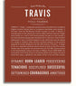 Travis Personalized Name Meaning Art Prints – Name Stories