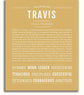 Travis Personalized Name Meaning Art Prints – Name Stories
