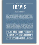 Travis | Name Art Print – Name Stories