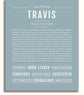 Travis Personalized Name Meaning Art Prints – Name Stories