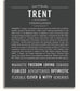 Trent Personalized Name Meaning Art Prints – Name Stories