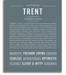 Trent | Name Art Print – Name Stories