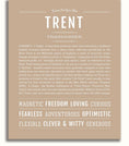 Trent | Name Art Print – Name Stories