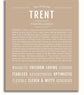 Trent | Name Art Print – Name Stories