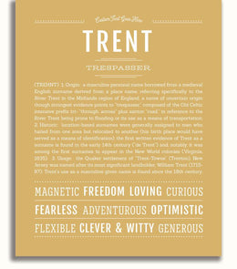 Trent | Name Art Print – Name Stories