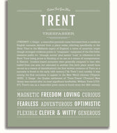 Trent | Name Art Print – Name Stories