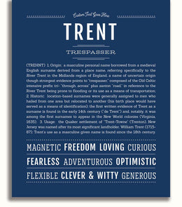 Trent | Name Art Print – Name Stories