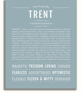 Trent | Name Art Print – Name Stories