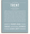 Trent Personalized Name Meaning Art Prints – Name Stories
