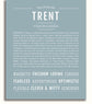 Trent | Name Art Print – Name Stories