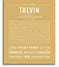Trevin | Name Art Print – Name Stories
