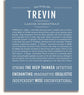 Trevin Personalized Name Meaning Art Prints – Name Stories