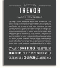 Trevor | Name Art Print – Name Stories