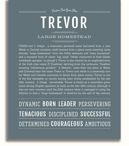 Trevor | Name Art Print – Name Stories