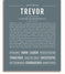Trevor Personalized Name Meaning Art Prints – Name Stories