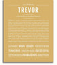 Trevor Personalized Name Meaning Art Prints – Name Stories