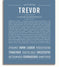 Trevor Personalized Name Meaning Art Prints – Name Stories
