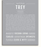 Trey | Name Art Print – Name Stories