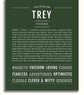Trey | Name Art Print – Name Stories