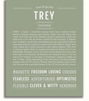 Trey | Name Art Print – Name Stories