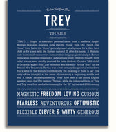 Trey | Name Art Print – Name Stories