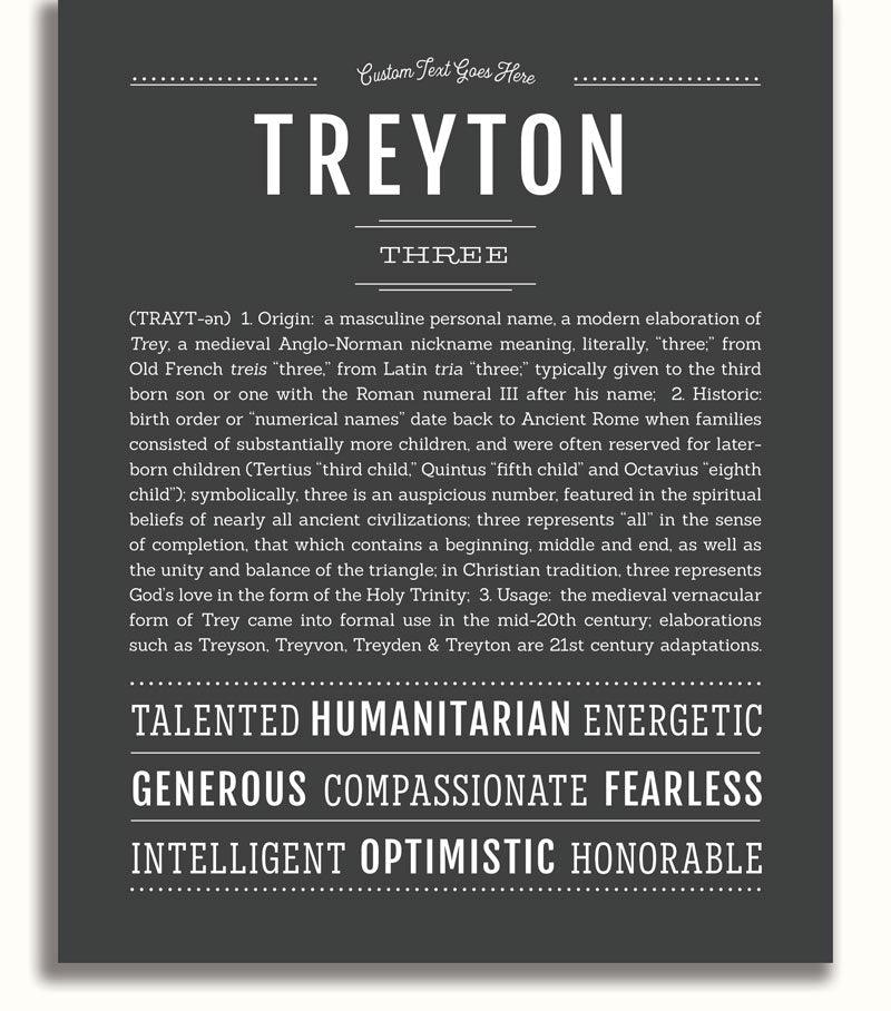 Treyton | Name Art Print – Name Stories