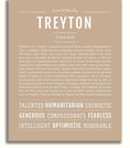 Treyton | Name Art Print – Name Stories
