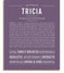 Tricia | Name Art Print – Name Stories